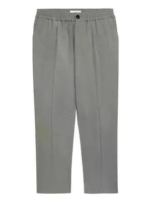 AMI Paris Elasticated Cropped Trousers - Grey