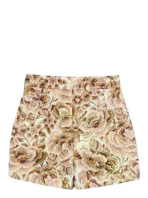 Valentino Garavani Floral-jacquard Shorts - Neutrals