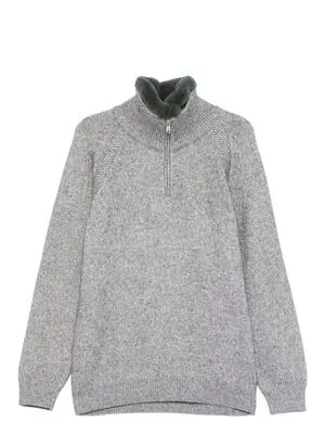 Brioni Detachable-collar Sweater - Grey