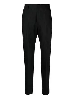 AMI Paris Pinstriped Tapered Trousers - Black