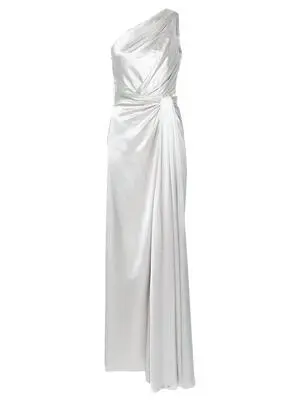 Dolce & Gabbana Off-shoulder Silk Gown - Grey