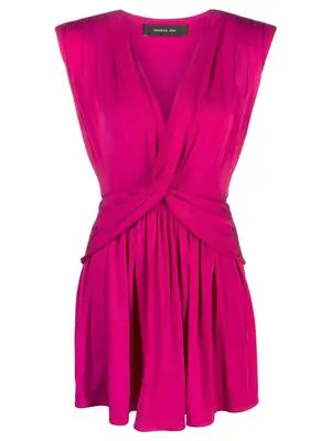 Federica Tosi Knot-detail V-neck Dress - Pink