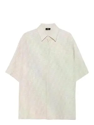 Fendi All-over Ff-jacquard Shirt Neutrals