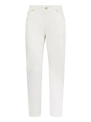 Brunello Cucinelli Mid-rise Tapered-leg Jeans - Neutrals