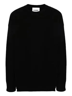 JIL SANDER Side-slit Wool Jumper - Black