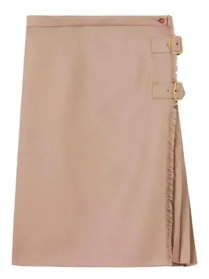 Burberry Pleated Panelled Kilt - Neutrals