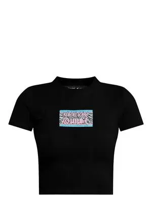 Versace Logo-patch T-shirt - Black