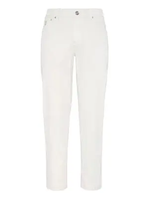 Brunello Cucinelli Mid-rise Straight-leg Trousers - Neutrals