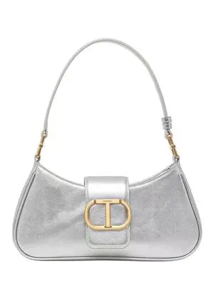 TWINSET Leather Tote Bag - Silver