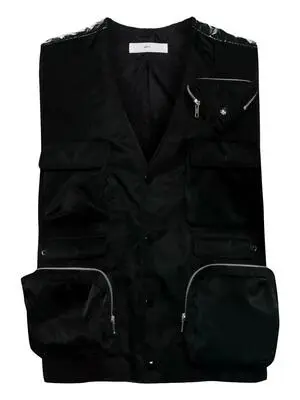 Toga Multi-pocket Padded Gilet - Black