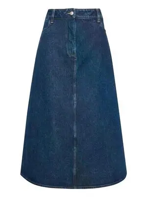 Studio Nicholson Baringo Denim Midi Skirt - Blue