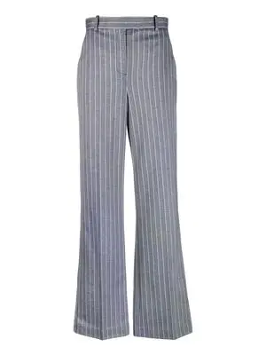 CIRCOLO 1901 Pinstripe Flared Trousers - Blue