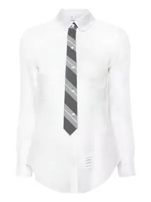 Thom Browne Organza Silk Shirt - White