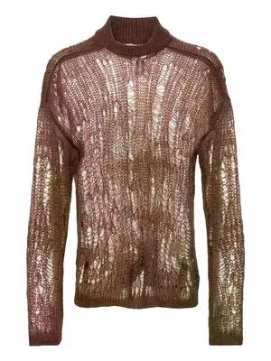 Rick Owens Tommy Lupetto Open-knit Jumper - Brown