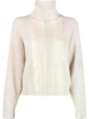 Brunello Cucinelli Ribbed-knit Wool-blend Jumper - Neutrals