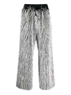 Dolce & Gabbana Faux-fur Tailored Trousers - Black