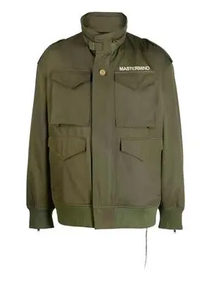 MASTERMIND WORLD Logo-print Zip-detail Jacket - Green