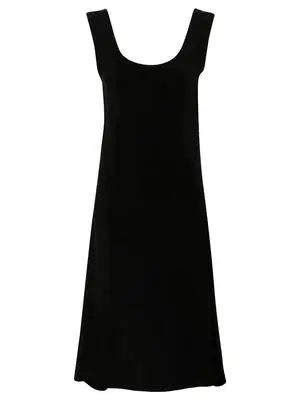 JIL SANDER Scoop-neck Midi Dress - Black