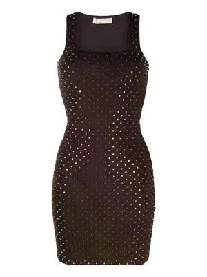 Michael Kors Stud-embellished Sleeveless Minidress - Brown