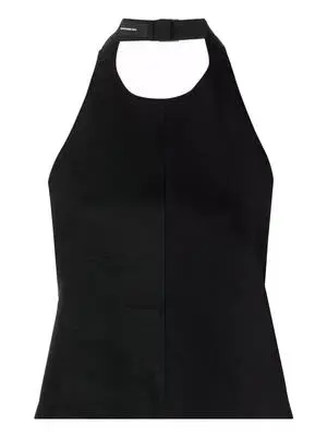 Wardrobe.NYC Halterneck Wool Top - Black