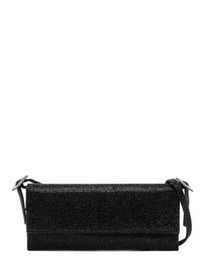 Benedetta Bruzziches Vittissima La Grande Rhinestone-Embellished Shoulder Bag Black
