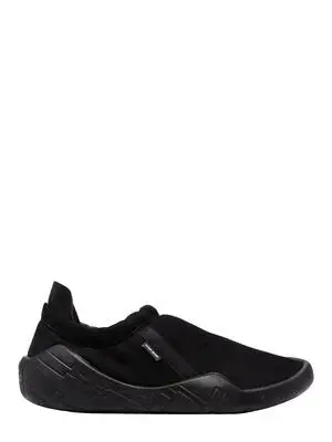 Stone Island Logo-patch Slip-on Sneakers - Black