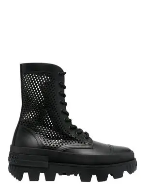 Moncler Carinne Perforated Ankle Boots - Black