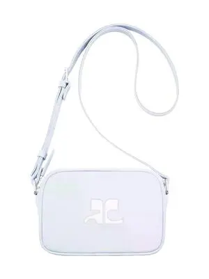 COURREGES Re-Edition Leather Camera Bag Blue