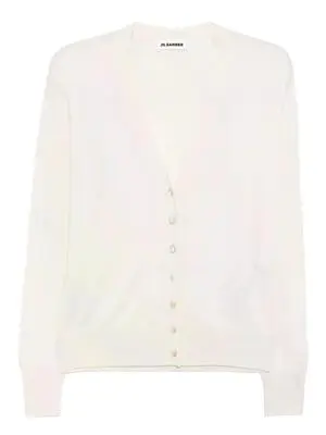 JIL SANDER V-neck Cardigan - Neutrals