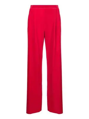 AMAZUIN Straight-leg Velvet Trousers - Red