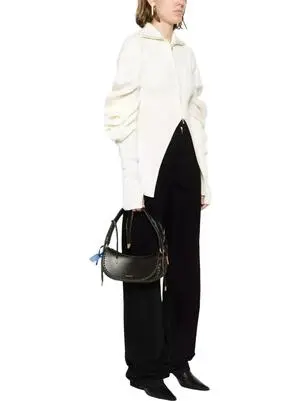 Off-White Braided-trim Leather Tote Bag - Black