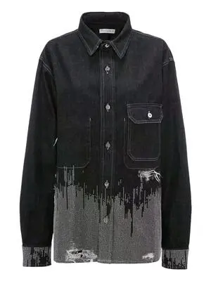 JW Anderson Studded Denim Shirt - Grey