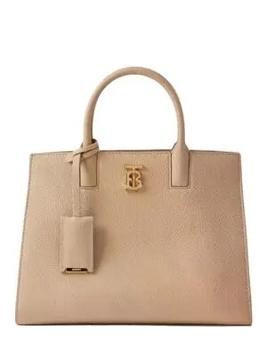 Burberry Frances Leather Tote Bag - Neutrals