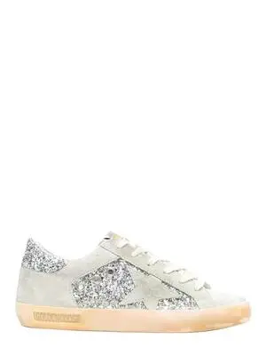 GOLDEN GOOSE Super-star Glittered Sneakers - Neutrals