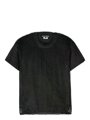 Junya Watanabe Panelled Open-knit Top - Black