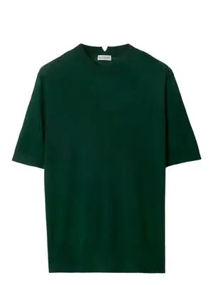 Burberry Drop-shoulder Wool Knitted Top - Green