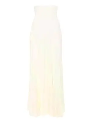 Johanna Ortiz Light Sound Crinkled Midi Skirt - Neutrals