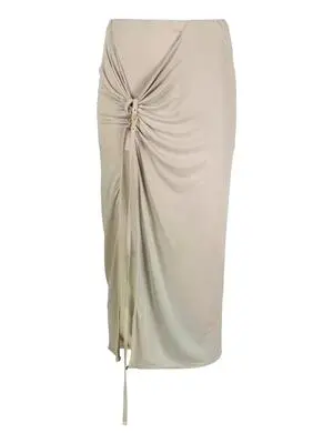 Jacquemus La Jupe Pareo Croissant Midi Skirt - Grey
