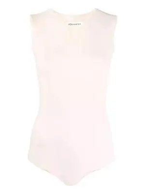 MAISON MARGIELA Sleeveless Jersey Bodysuit - Neutrals