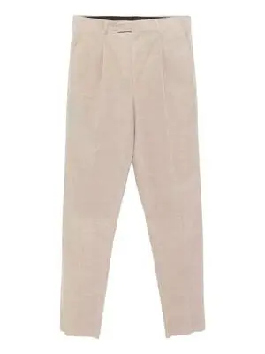 Zegna Corduroy Cotton-cashmere Trousers - Neutrals