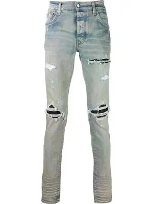 Amiri Mx1 Distressed Skinny Jeans - Blue