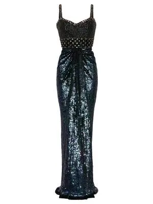 Jenny Packham Only You Sequin Maxi Dress - Multicolour