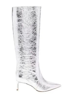 BETTINA VERMILLON Josefine 55mm Knee Boots - Silver