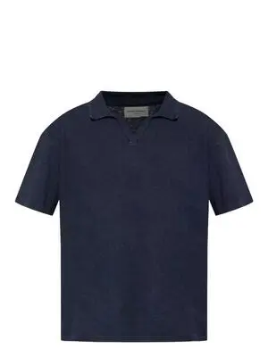 Officine Générale Cotton Polo Shirt - Blue