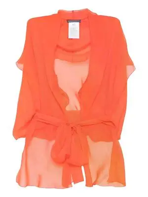 Alberta Ferretti Silk Jacket - Orange