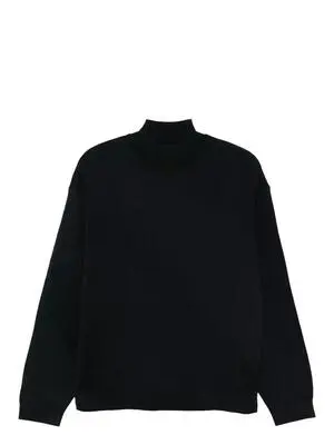 Emporio Armani Virgin Wool Mock-neck Sweater - Blue