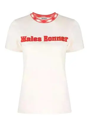 WALES BONNER Original Logo-appliqué T-shirt - Neutrals
