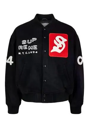 Supreme Tourist Varsity Jacket - Black