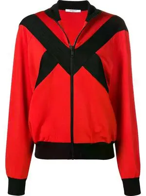 Givenchy Contrast Panel Zipped Jacket - Red