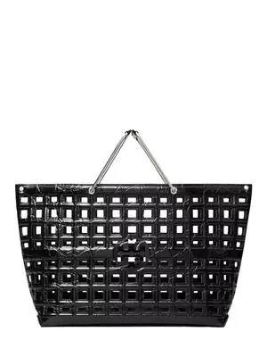 Tory Burch Ella Croc Tote - Black